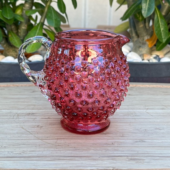 Fenton | Dining | Fenton Cranberry Hobnail Creamer Pitcher | Poshmark